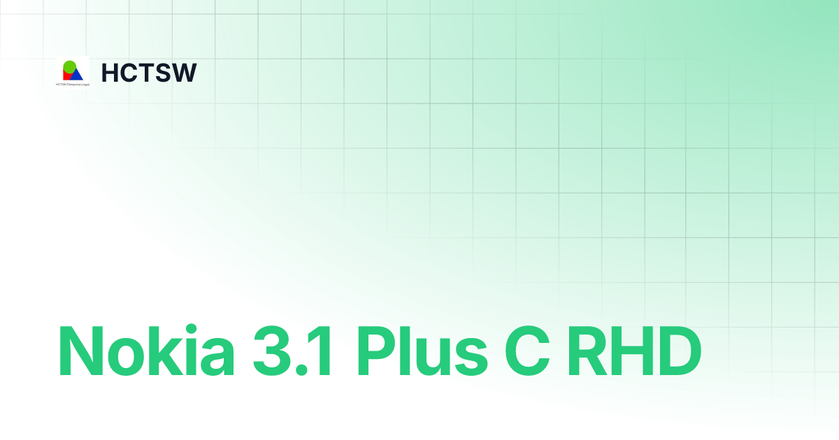 Nokia 3.1 Plus C RHD | HCTSW